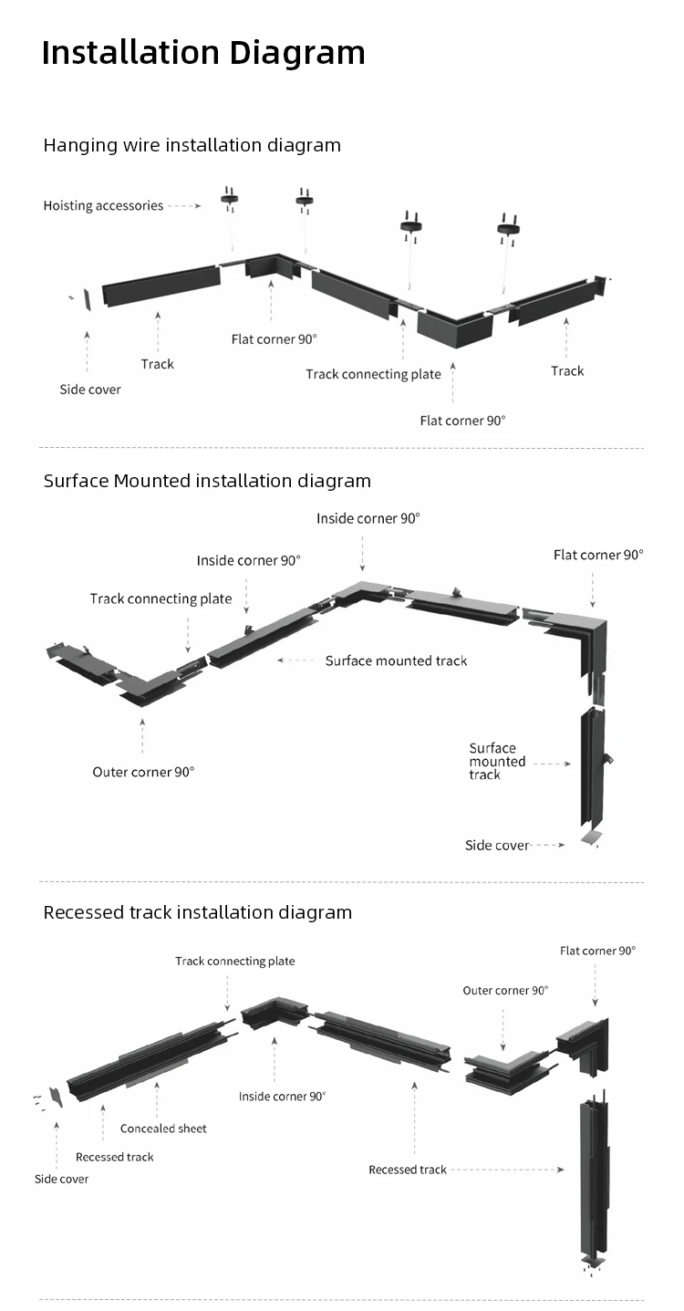 Led Ceiling Spherical Light Magnetic Rail Spotlights Shop Studio Indoor ...