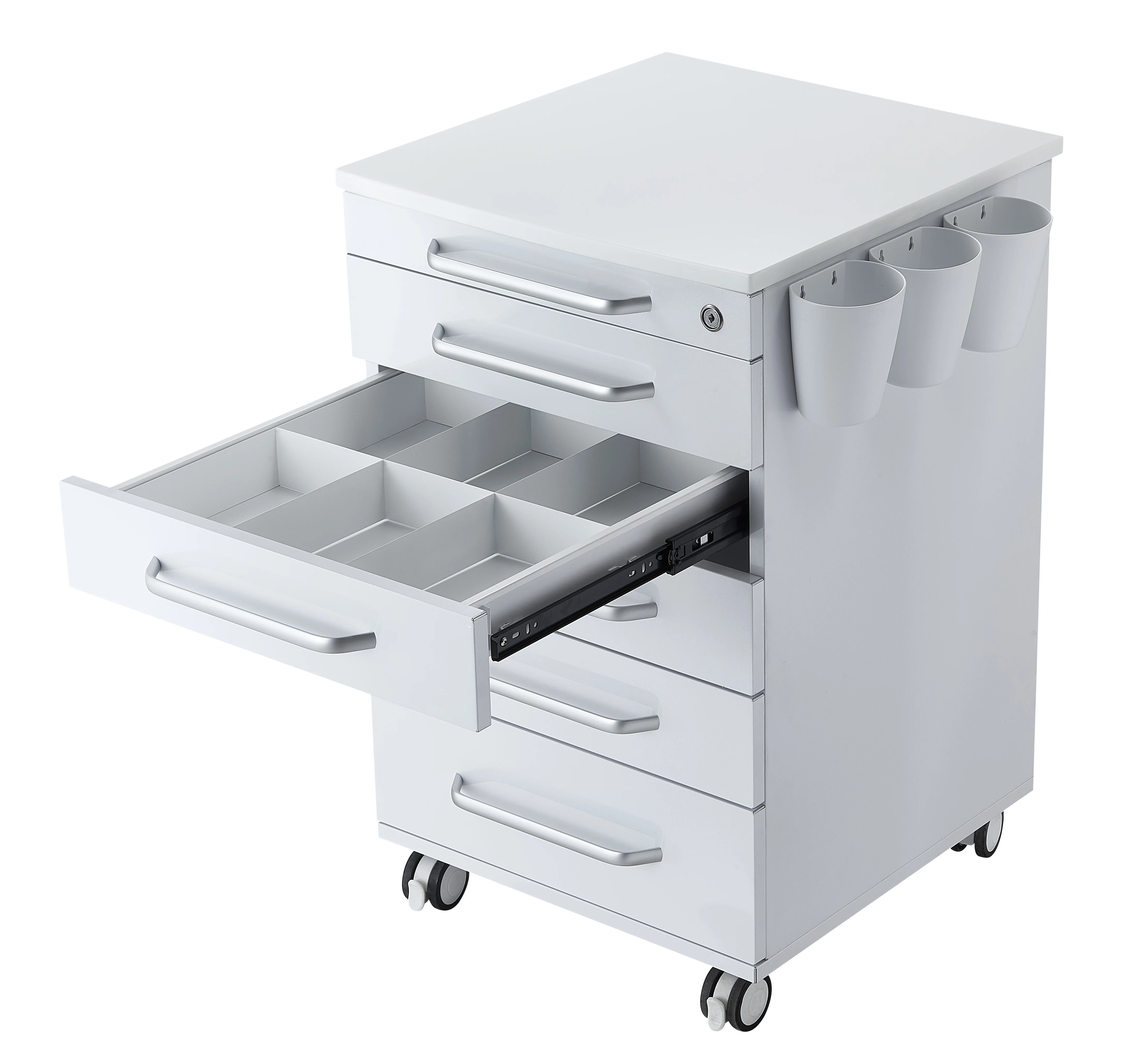 Mobile Medical Cabinet Dental Clinic Storage Trolley With Silent Wheels ...