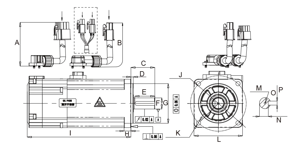 T3D-L15A-RABN Servo 1.3nm 0.4kw AC Servo Motor - Absolute Value 60AST-A1C01330