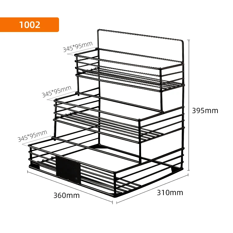 Kitchen Countertops 4 Tier Wall Mounted Water Bottle Holder