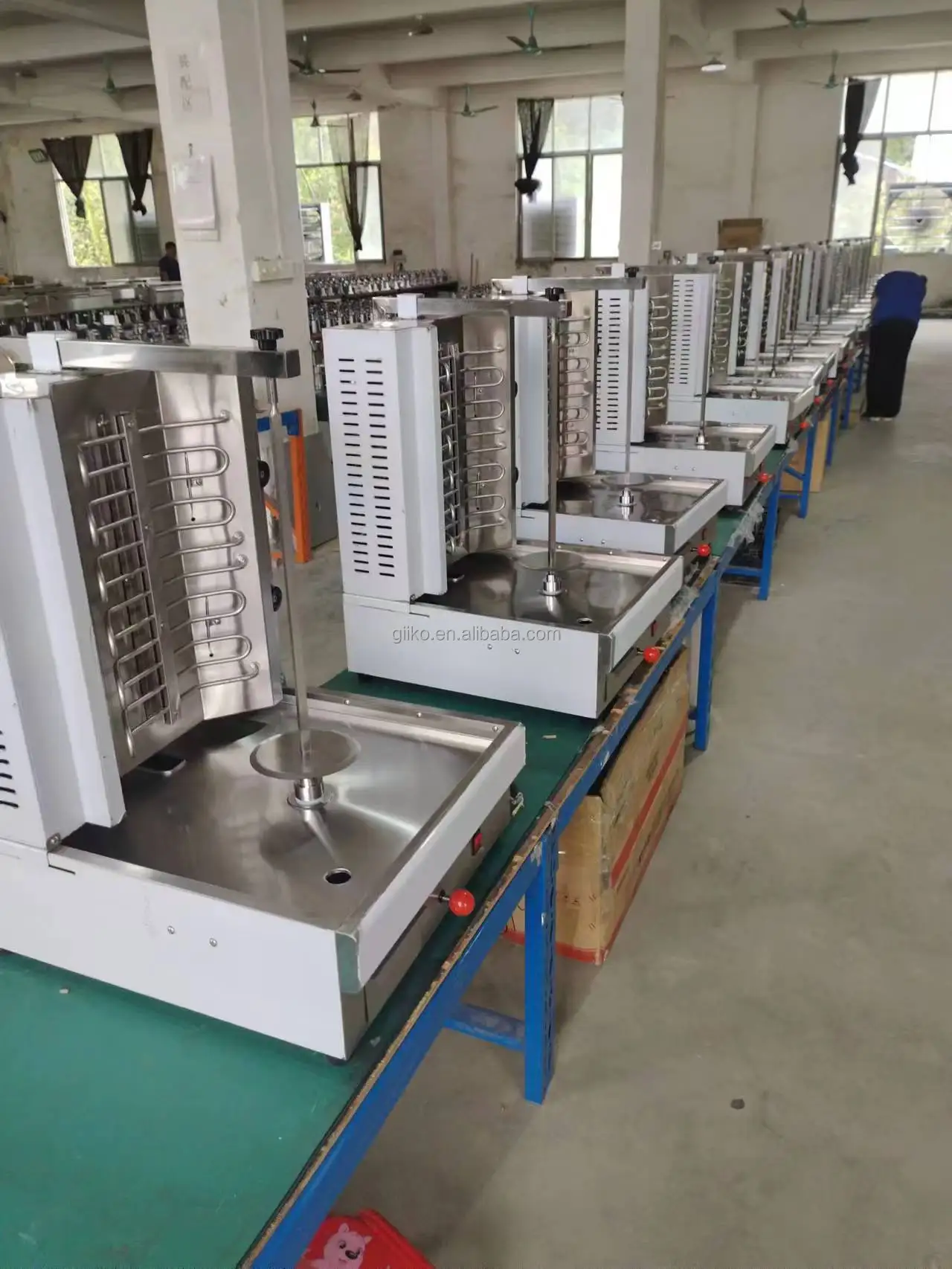 Automatic Cutting Shawarma Grill Chicken Kebab Maker Gas LPG Desktop ...