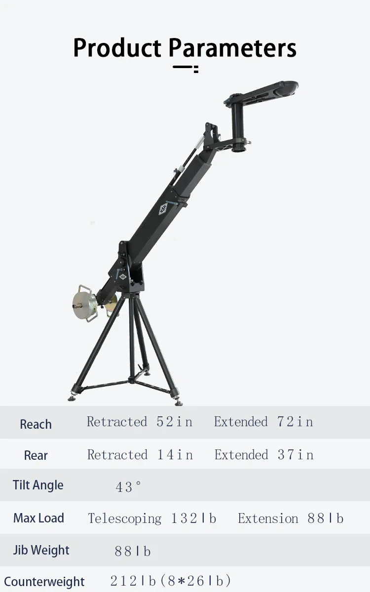 NSH Telescoping Camera Jib Crane - Versatile and Durable