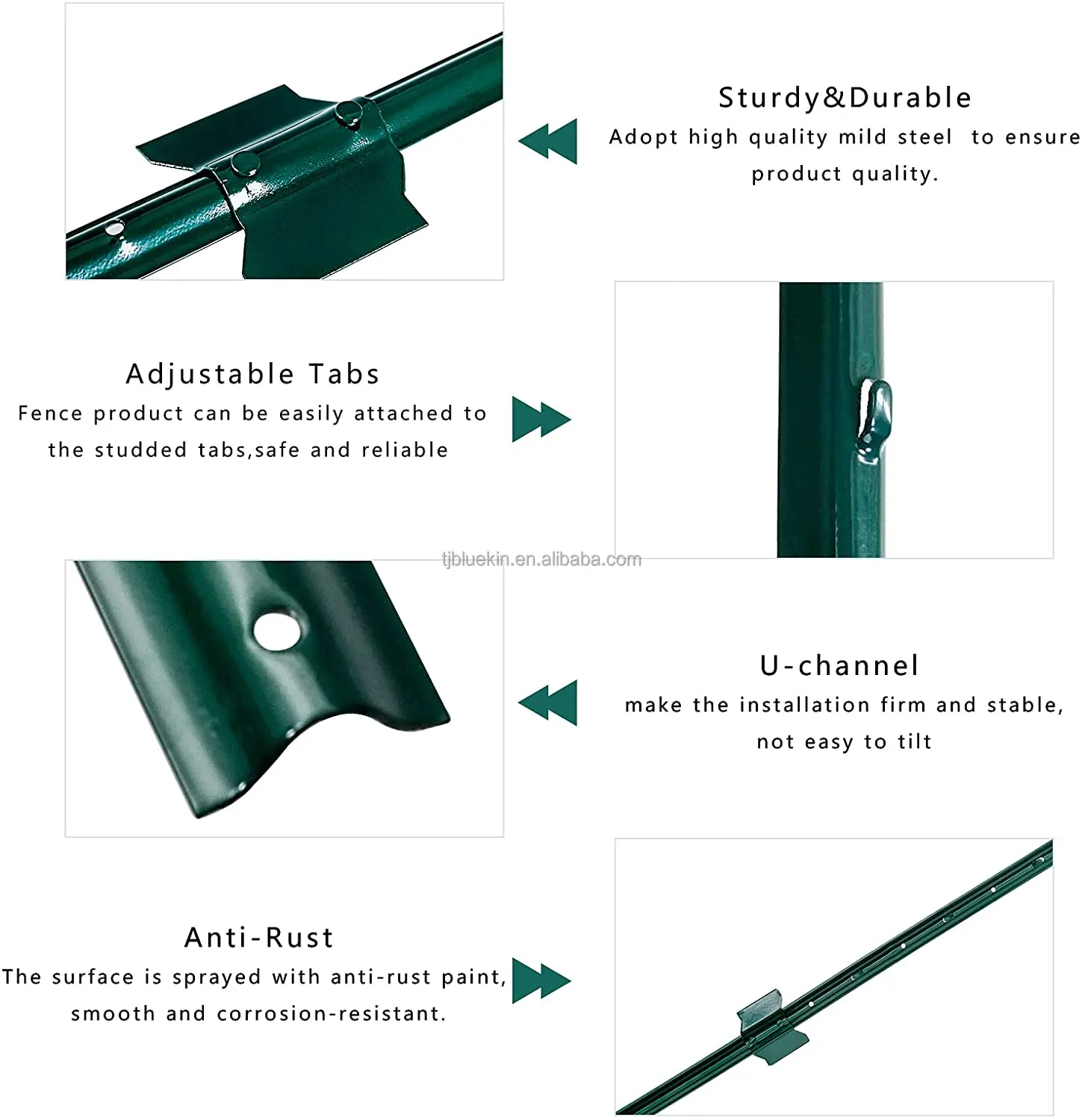 Galvanized/painted Steel U Type Fence Post - Durable & Easy Assembly