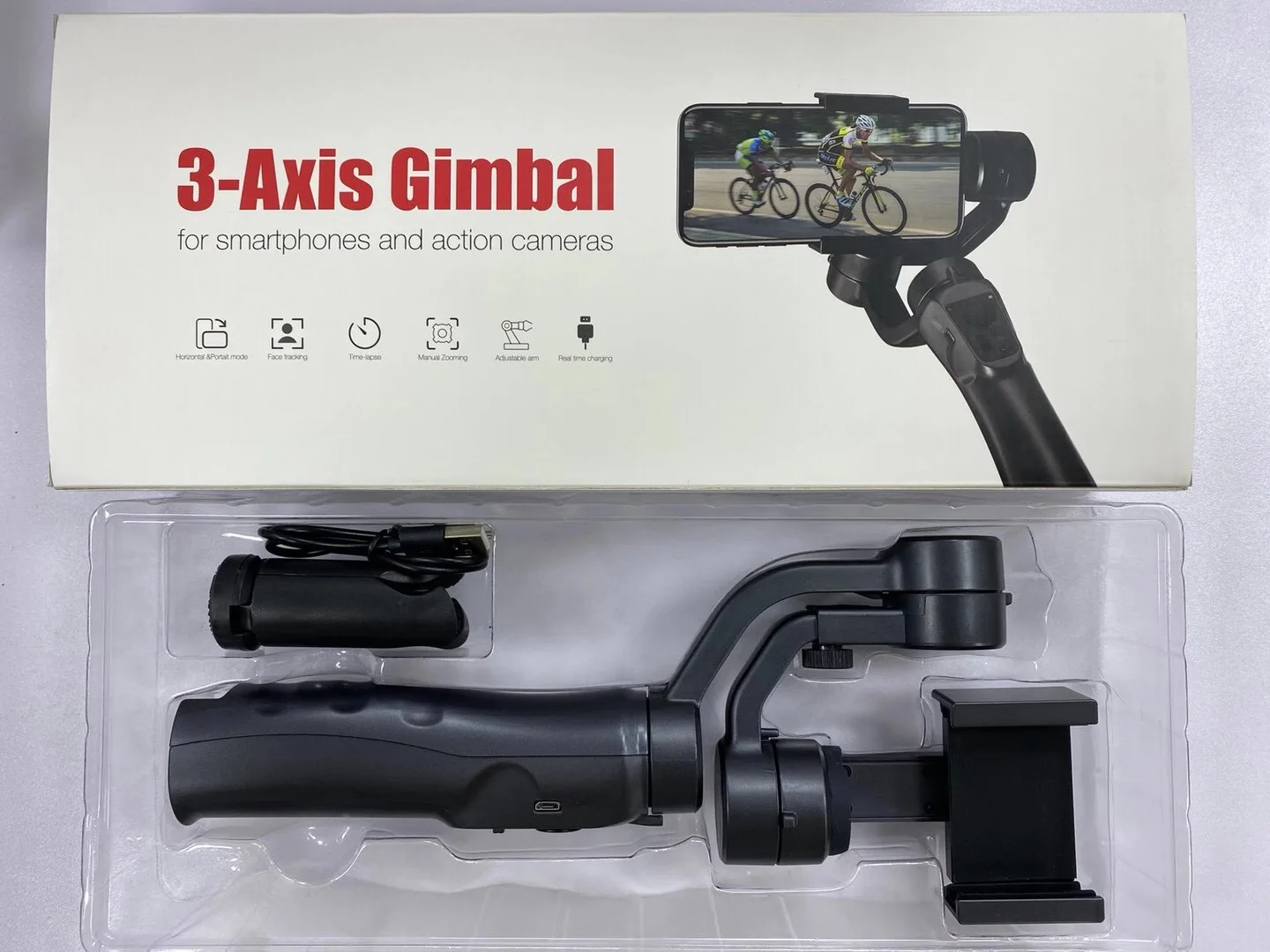 Hot F6 3-axis Rechargebal Handheld Camara Stabilisateur Handle Gimbal ...