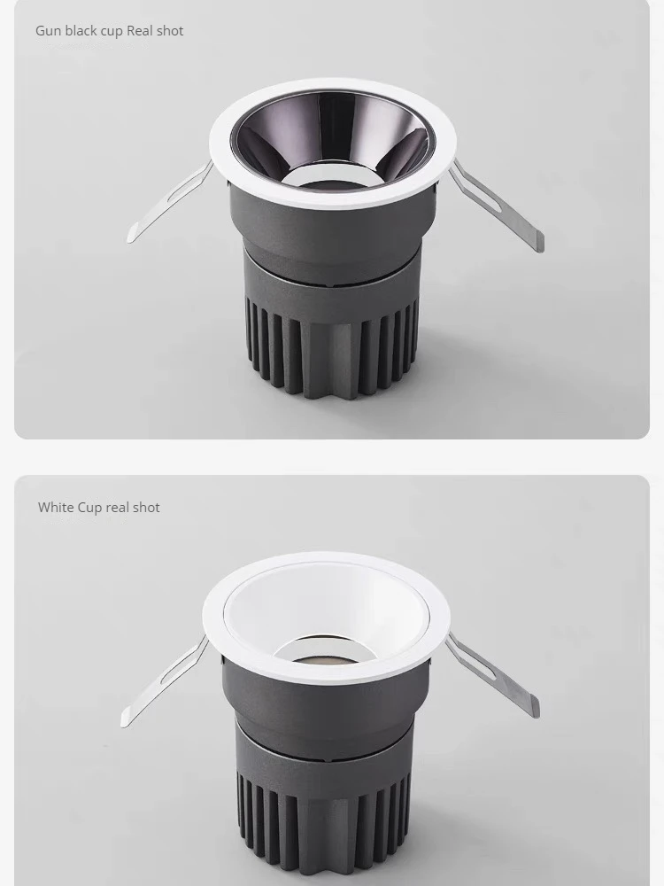 Adjustable Rotating Cob Dali Dimmable Recess Spotlight Downlight Anti Glare Wall Washer Recessed ...