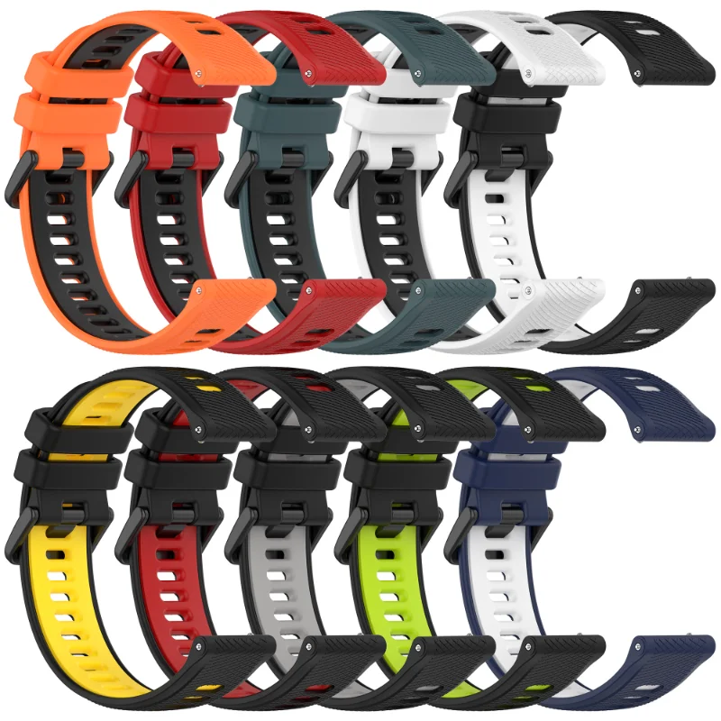 18mm 20mm 22mm Original RUN Silicone Strap for Garmin Forerunner 265 ...