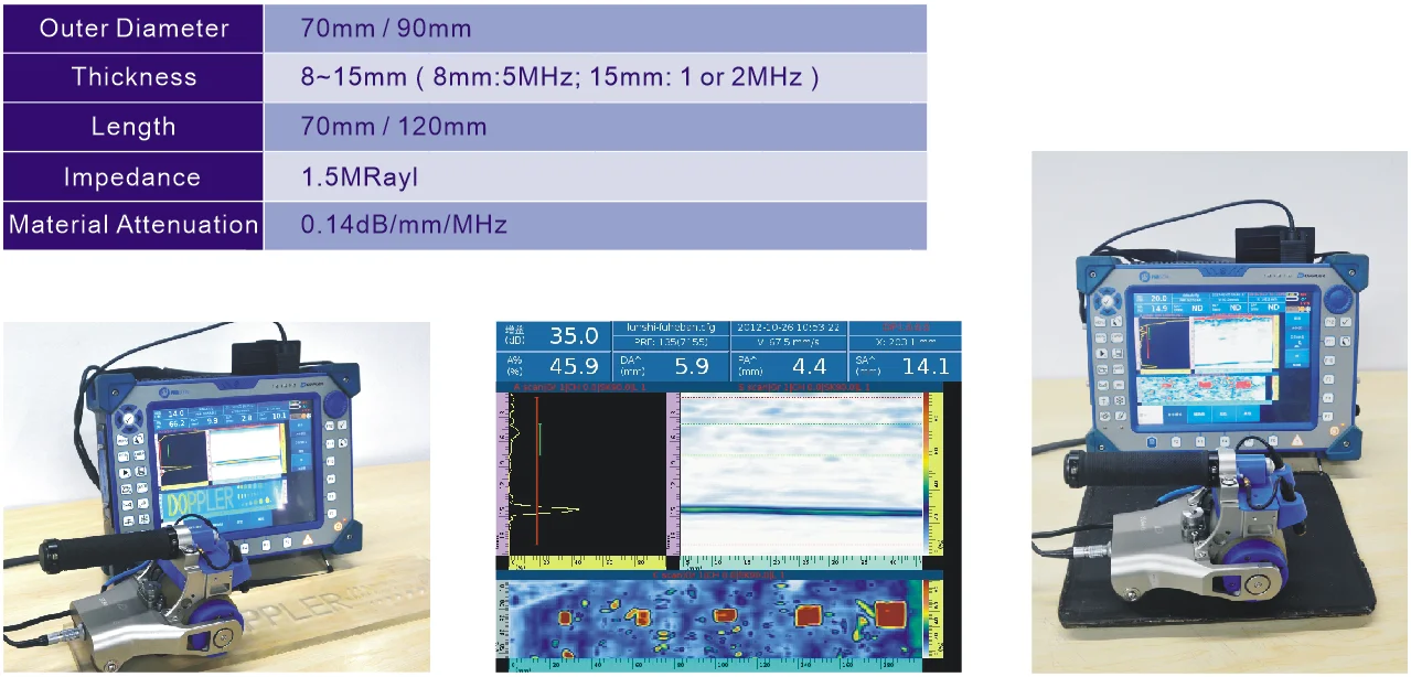 NDT Roller Form Wheel Probe - Efficient Corrosion Inspection