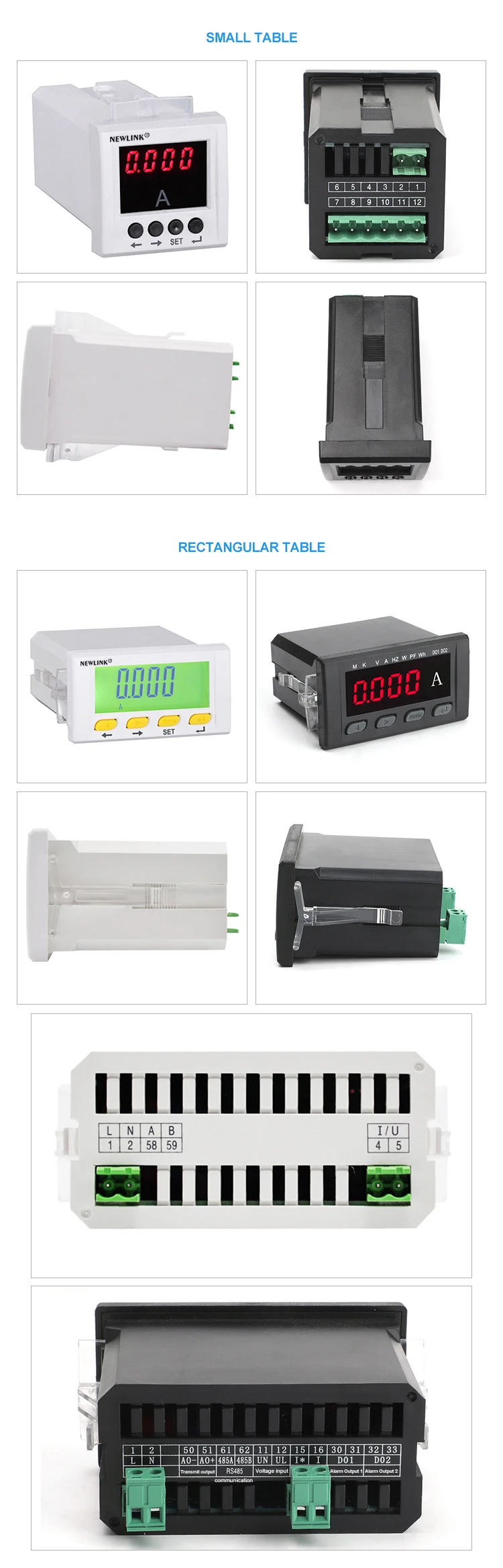 CE IEC Digital Meter 1p Ammeter DC Digital Meter Small Size Sensitive ...