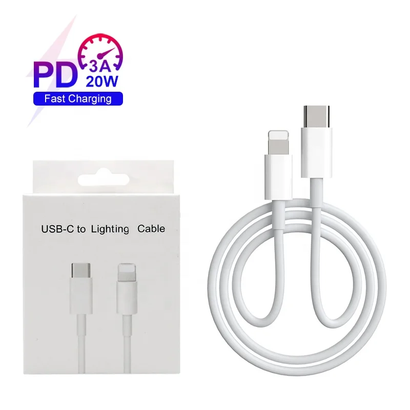 Wholesale 1m Usb Cable Original Type C To 8 Pin 20w Pd Cable 3a Fast ...