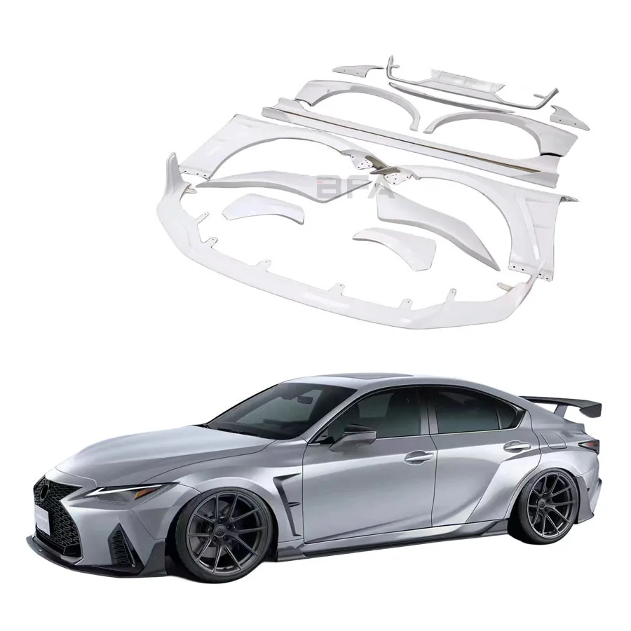 For Lexus Is Custom Wide Body Kit,Fender Flares,Mudguards,And Spoiler ...