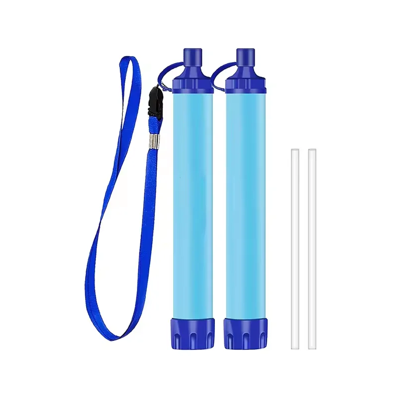 Portable Camo Water Filter Straw Kit Outdoor Survival Clean Sip ...