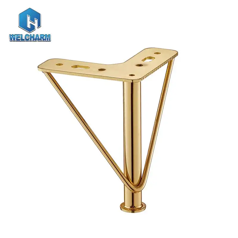 Custom Modern Luxury Iron Chrome Triangle Sofa Legs for Home Office ...