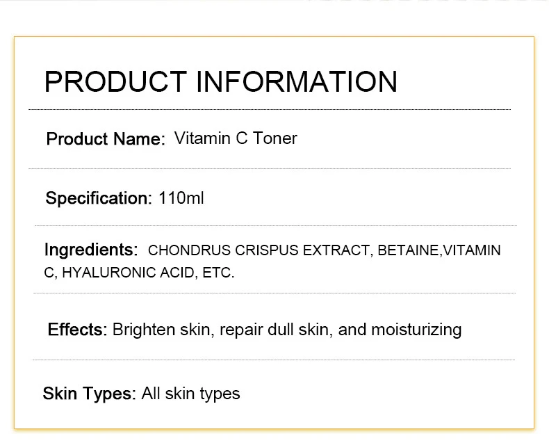 Wholesale Private Label Skin Care Face Toner Moisturizing And Whitening ...