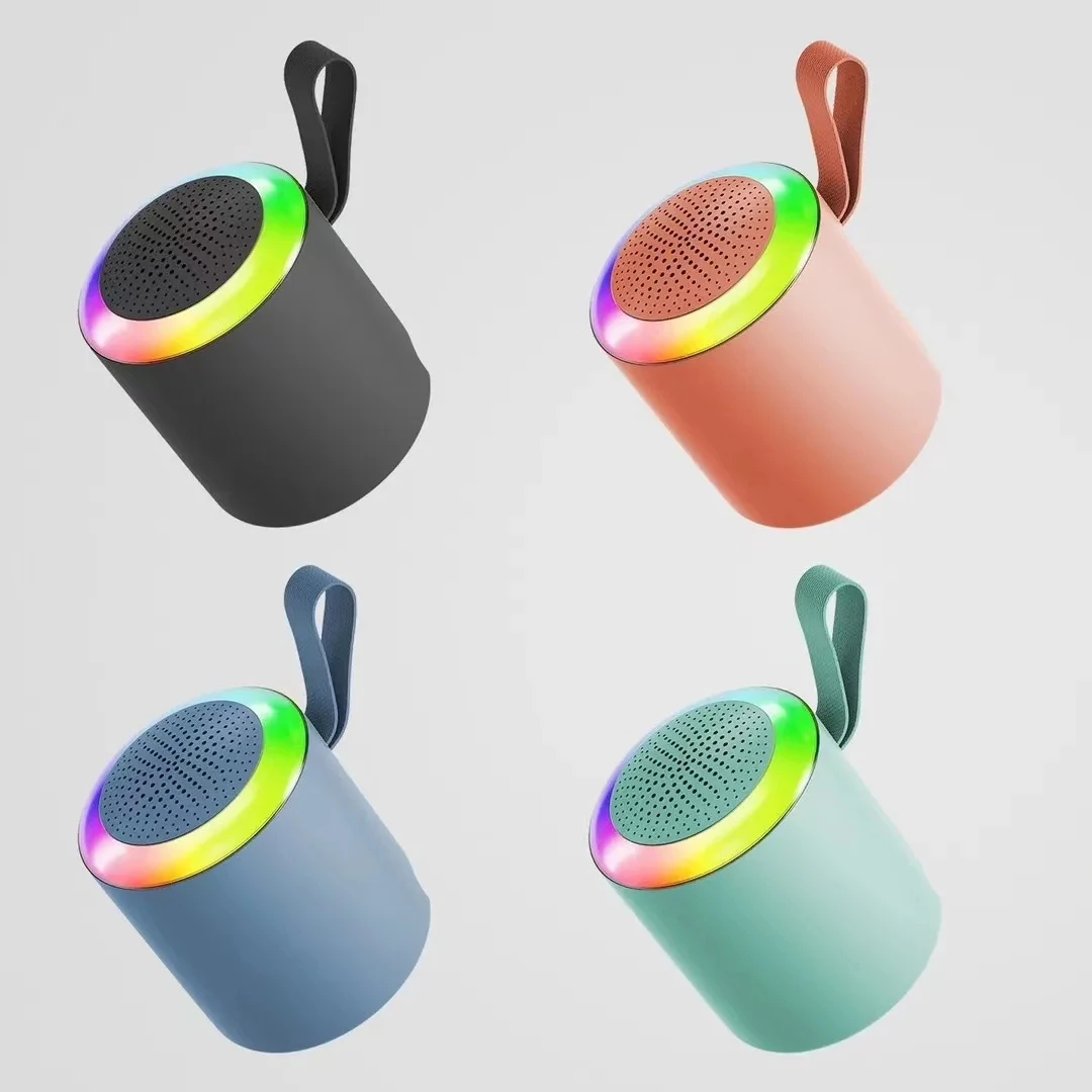 Portable Wireless MP3 Music Box RGB LED Lights Small Outdoor Subwoofer ...