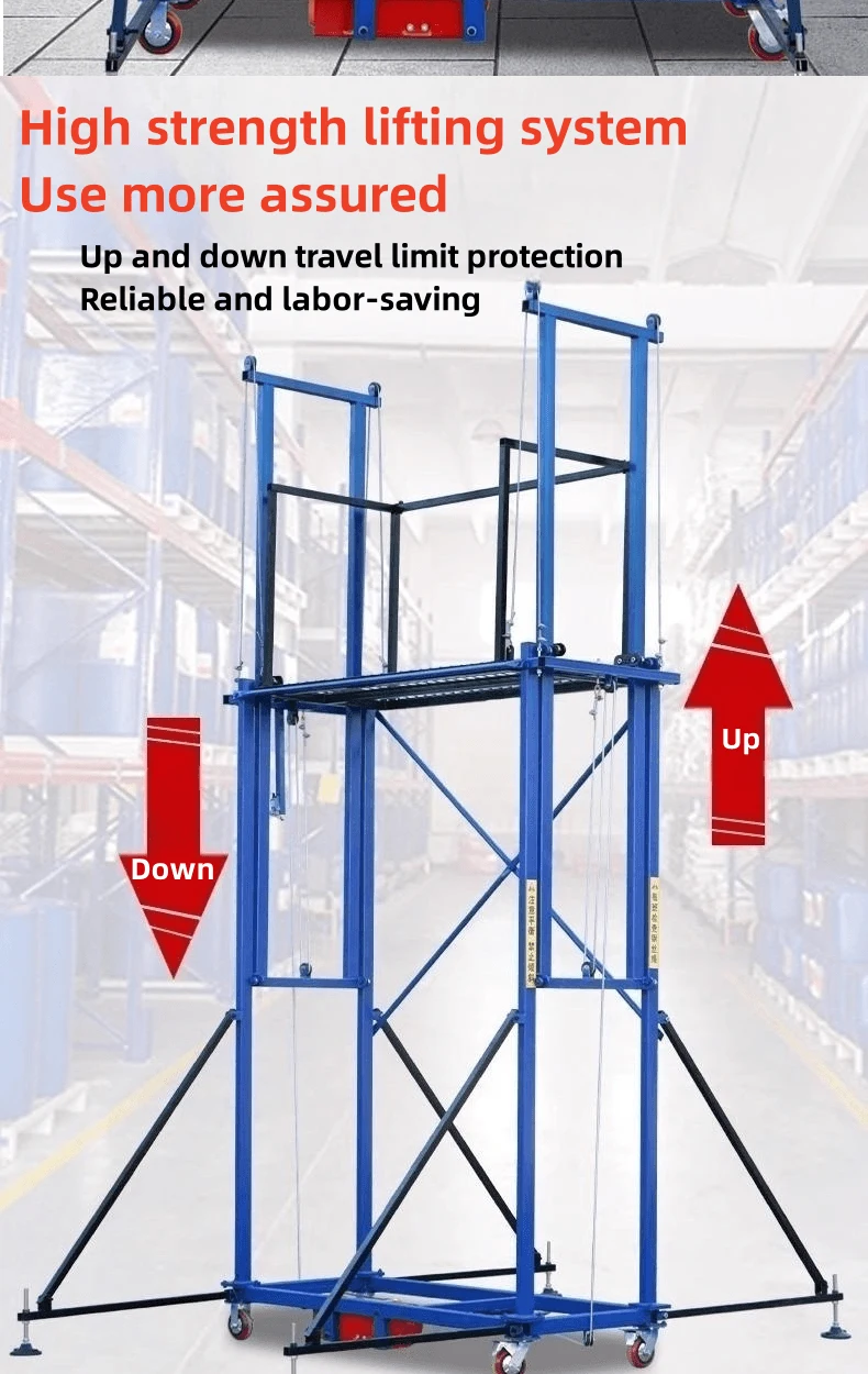 300/500kg Loading Electric Lifting Scaffold Customized 2-10m Lifting ...