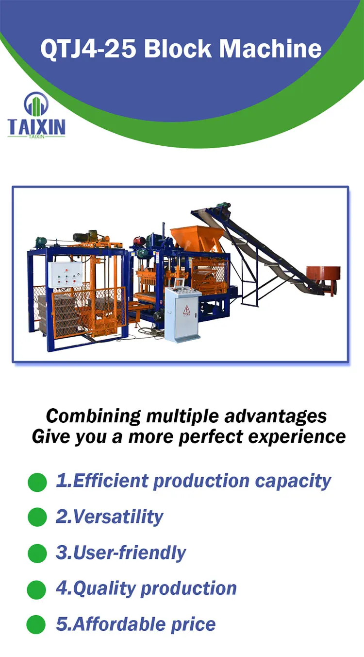 Qtj4-25 Small Concrete Block Making Machine In Ghana For Cement ...