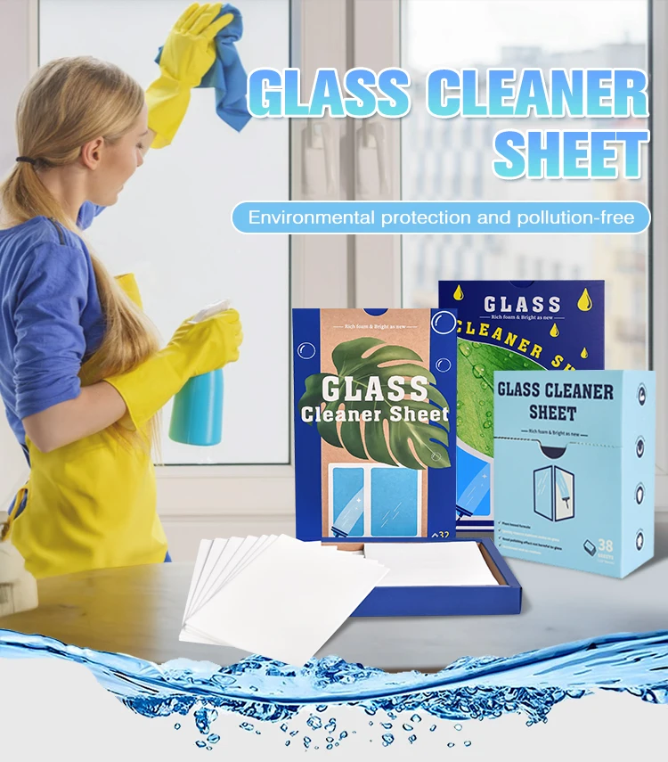 Glass and Window Cleaner Sheets - Sustainable & Efficient
