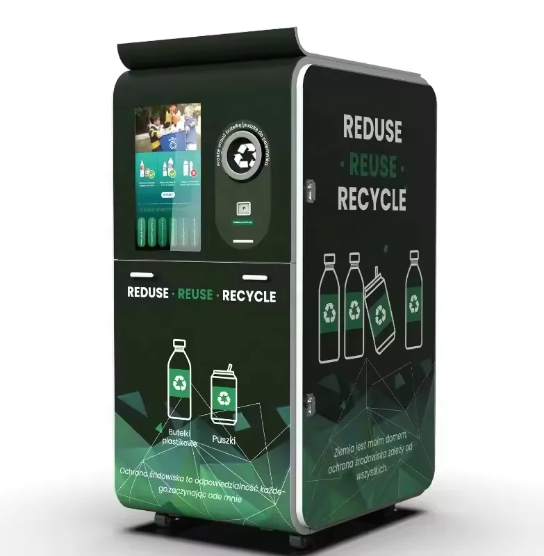 RVM Smart Reverse Vending Machine for Recycling Glass Bottle Plastic Can Paper and Food with ...
