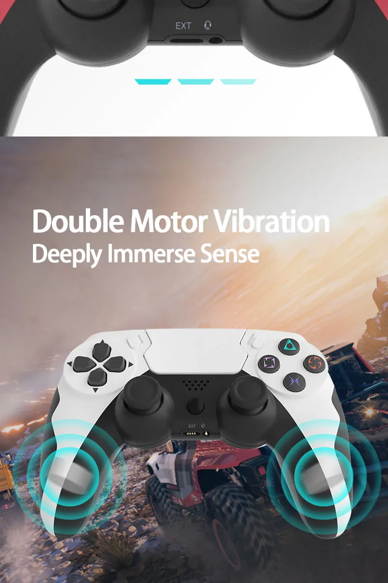 2024 New Bluetooth Wireless Game Controller Double Motor V2 Vibration Six Axis Gyroscope Gamepad ...