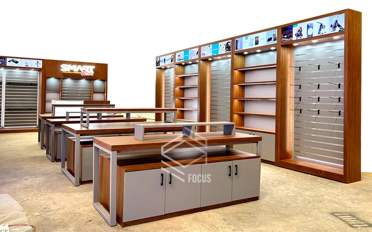 Modern Electronic Shop Interior Design - Cell Phone Display Counter