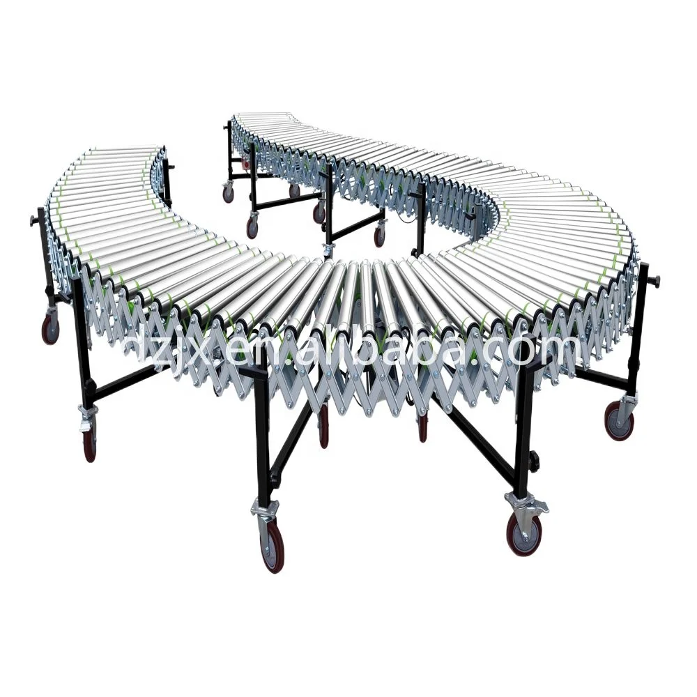 DZJX Folding Telescopic Extendable Roller Conveyor With Skate Roller ...
