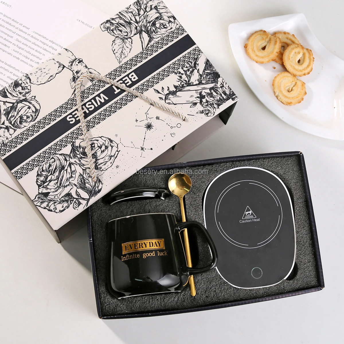 55°C Smart Electric USB Mug Warmer - Perfect Gift Set