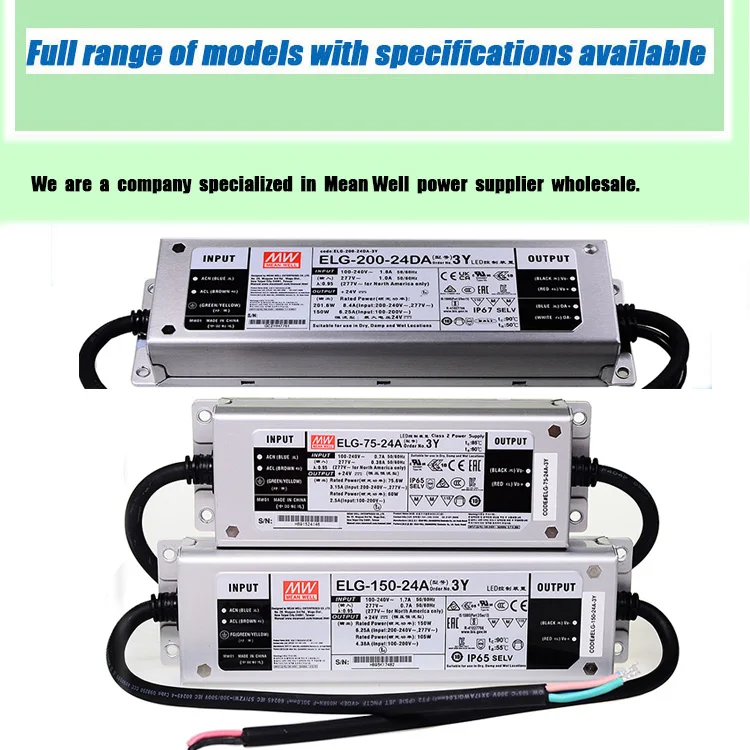 Meanwell LED Driver 240W 24V ELG-240-24B IP67 - Dimmable Power Supply