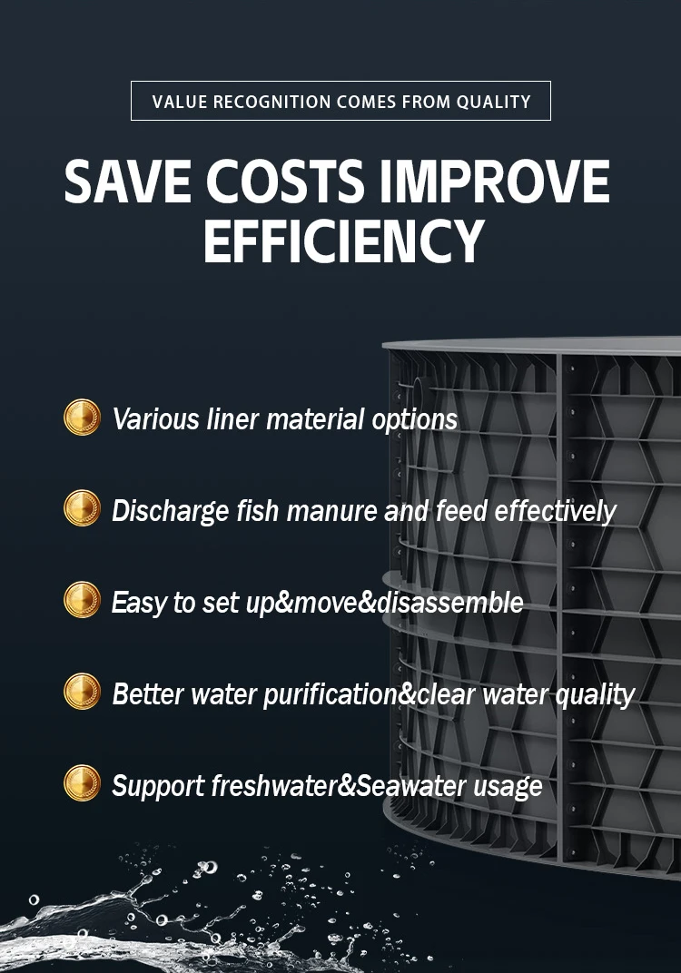 Outdoor Seawater Farming Plastic Fish Tank Recirculating Aquaculture ...