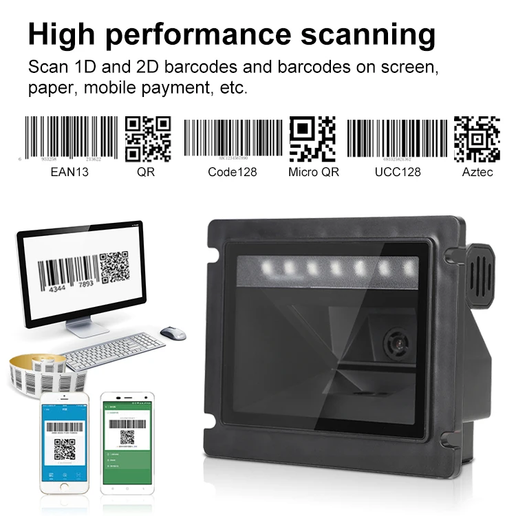 High Resolution Embedded 2d Barcode Scanner Module Qr Barcode Reader Engine For Kiosk Price ...