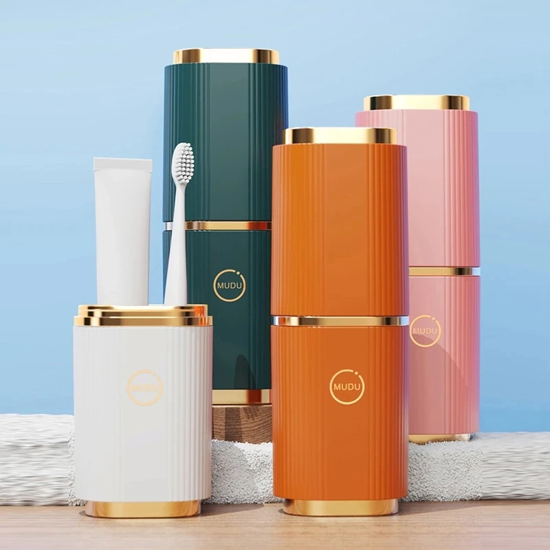 Fashion Travel Portable Sealed Toothbrush Toothpaste Storage Box Double ...