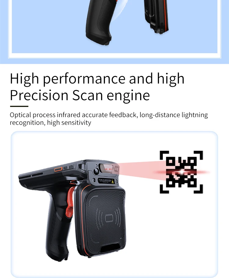 4G 5.7inch with Screen Wireless Uhf Rfid Reader Writer Scanners Device ...