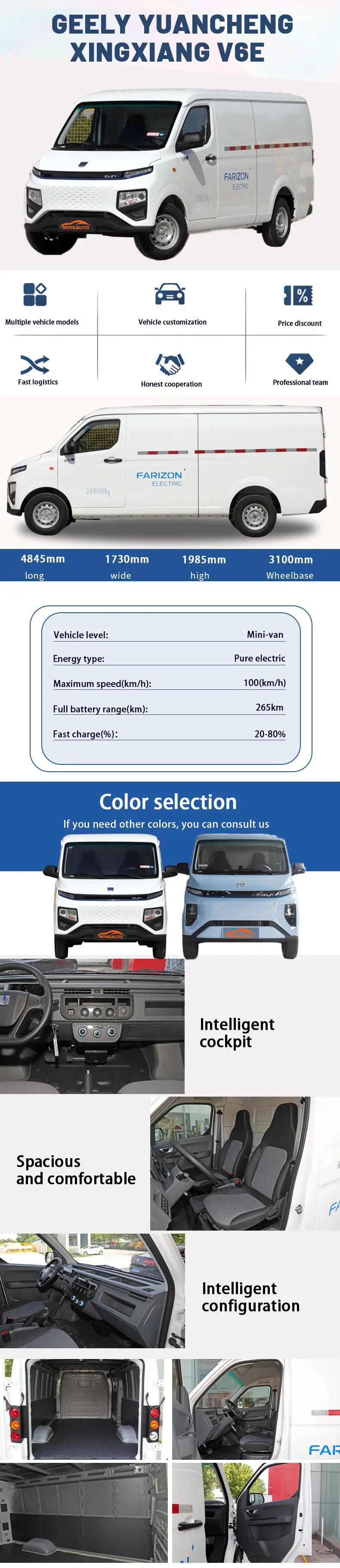 Geely Electric vans Carro Electrico Para Adultos 2 Pasajeros Electric ...