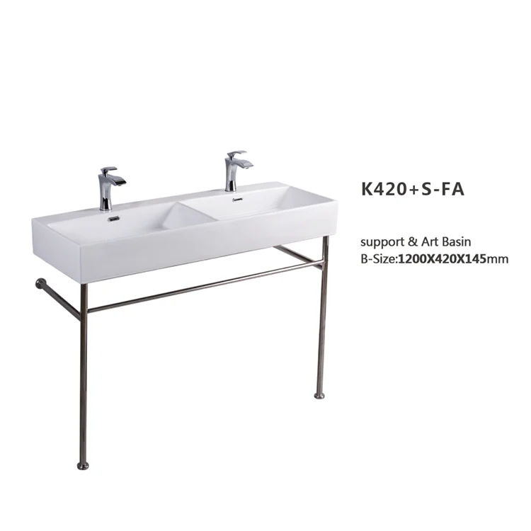 Custom Color Ceramic Bathroom Sinks Bracket Glossy Glaze Wash Hand ...