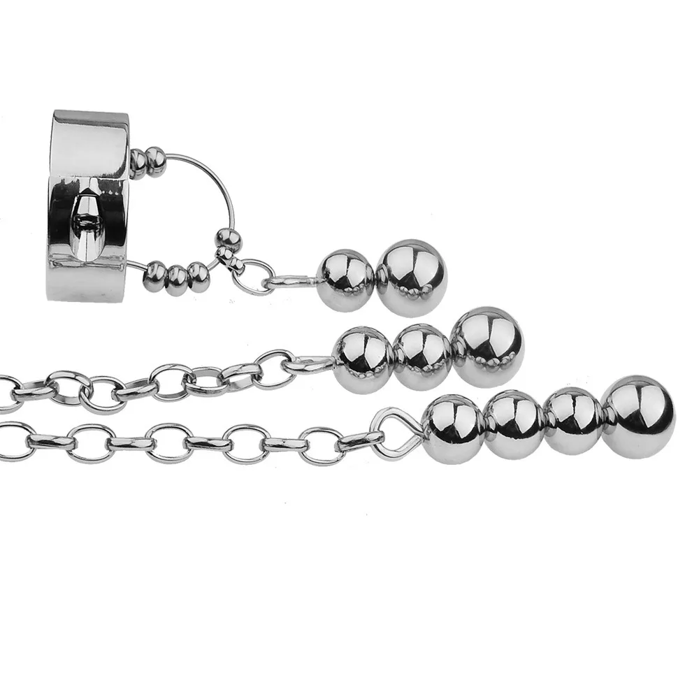 SM Male Erotic Products Stainless Steel Testicle Weighted Rings Ball ...