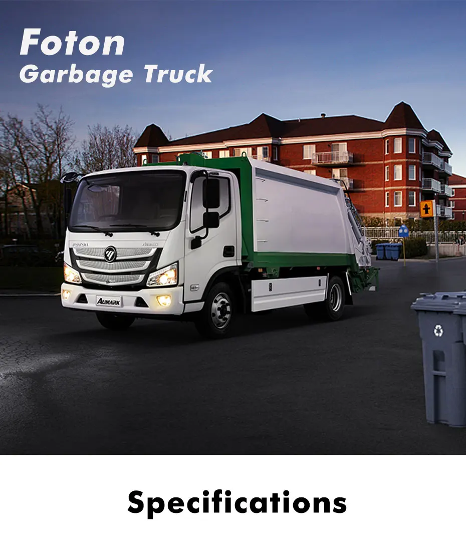 Foton High Quality Compactor Garbage Truck 4x4 4x6 Automatic Sanitation ...