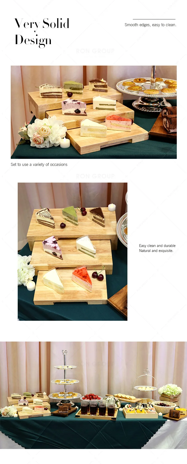 Hot Sale Wooden Buffet Elevations Risers Buffet Food Display Rack ...