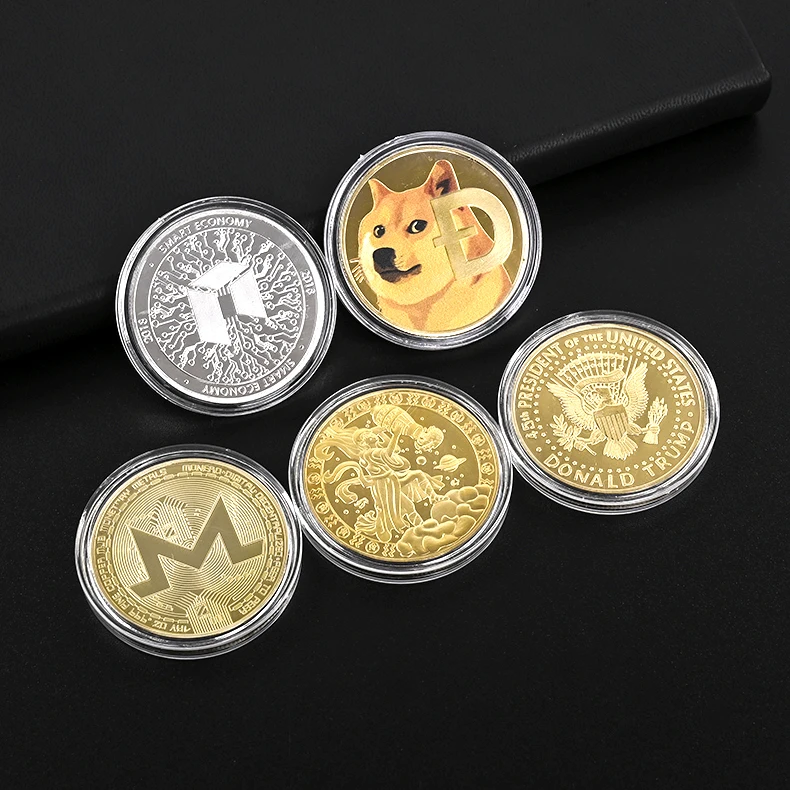 Custom Gold Silver Plated Funny Cute Dog Coins for Collectors