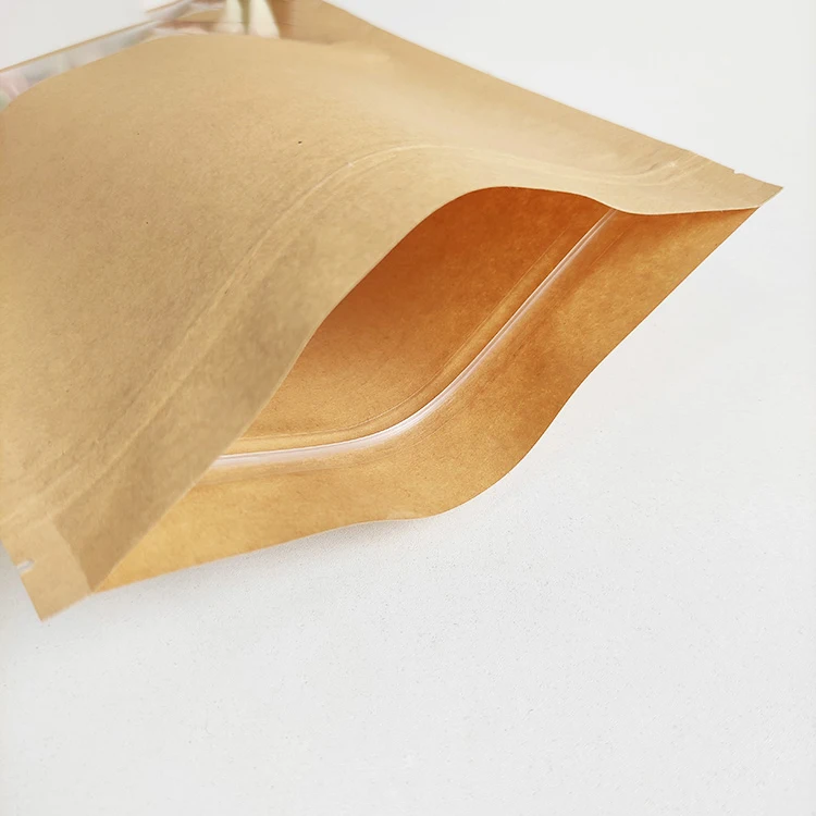Small Kraft Paper Sachet 9x14cm with Window - Zip Lock Heat Seal ...