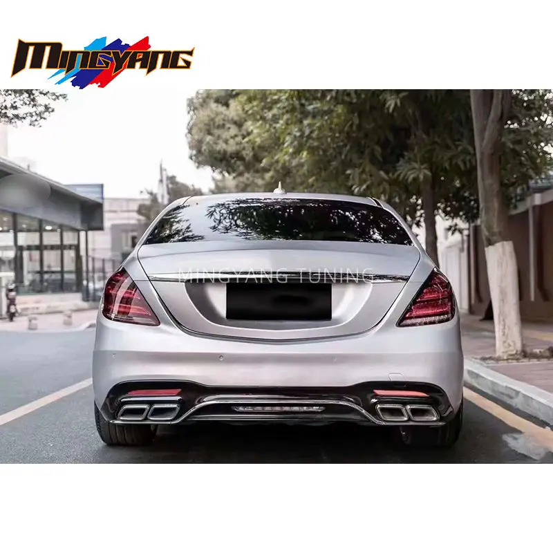 W222 S65 Front Bumper & Rear Bumper Kit for W221 Upgrade