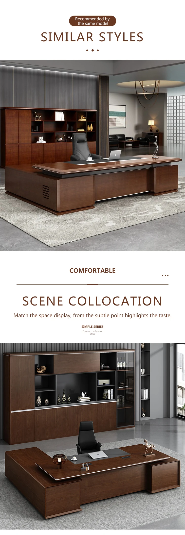 Luxury Home Office Computer Desk Manager Office Desk Fancy Office Table ...