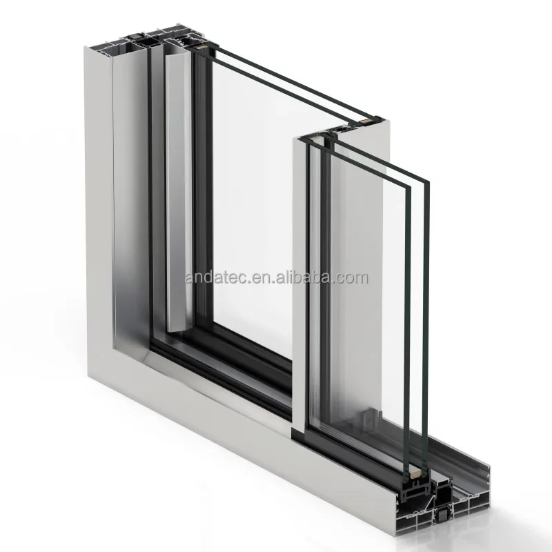 Modern House Windows Thermal Break Double Glazed Aluminum Sliding ...