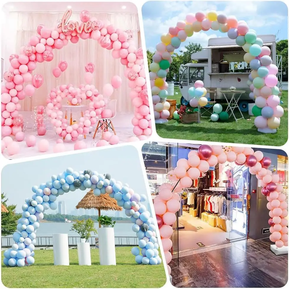 Balloon Garland Arch Frame Circle Arch Stands Kit with 2 Bases Wedding ...