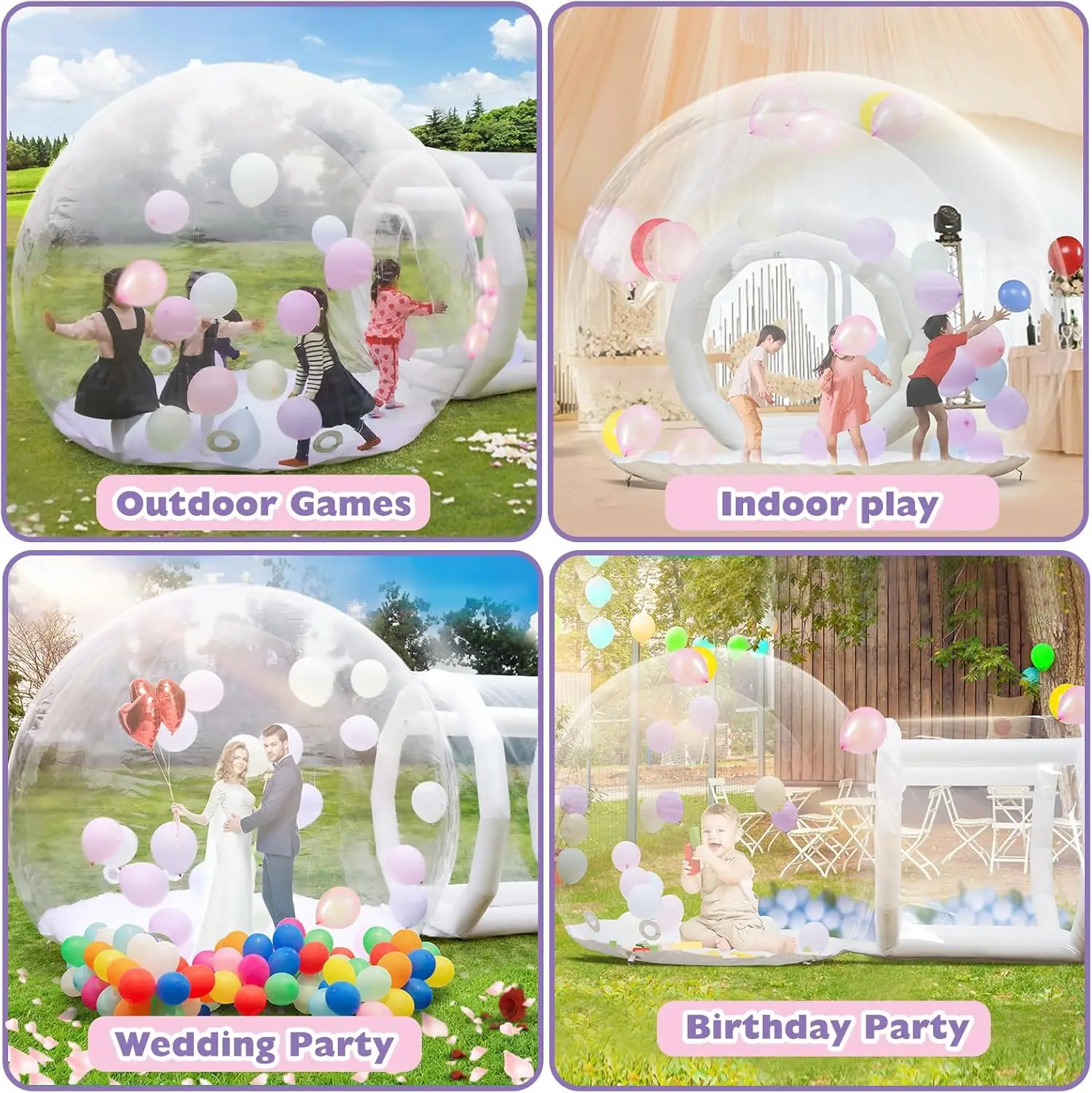 Fun House Giant Clear Inflatable Crystal Igloo Dome Balloons