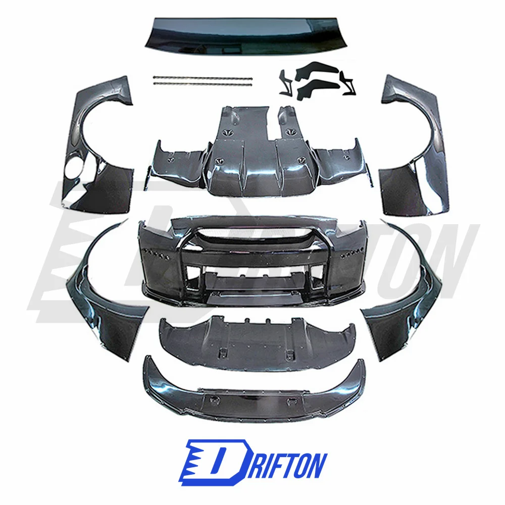 RocketBunny Style Wide Body Kit For Nissan R35 GTR Carbon Fiber Body ...