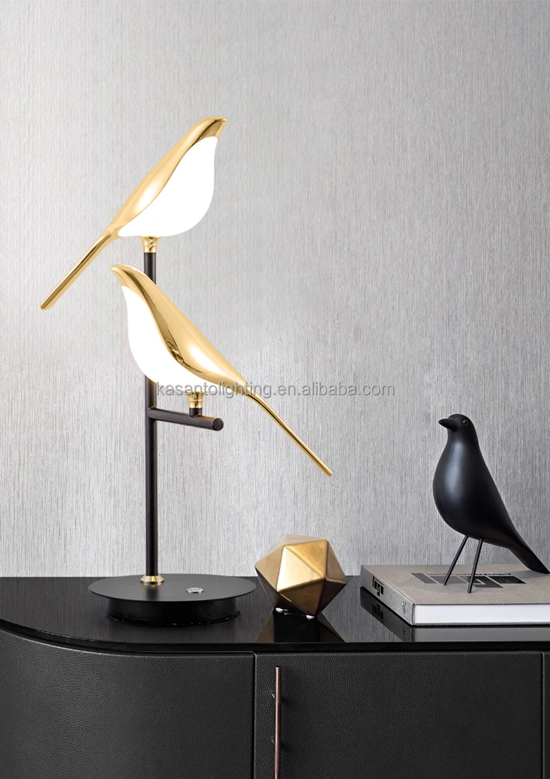 Nordic Bird Shape Design Table Lamps Study Reading Night Lights For ...