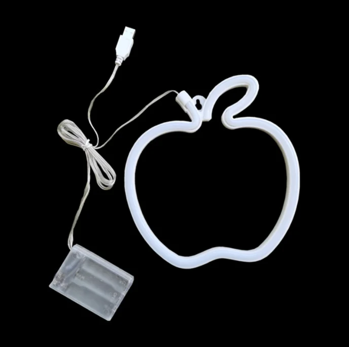Fruit Hanging USB/Battery Operated Night Lamp Led Apple Logo Neon Sign ...