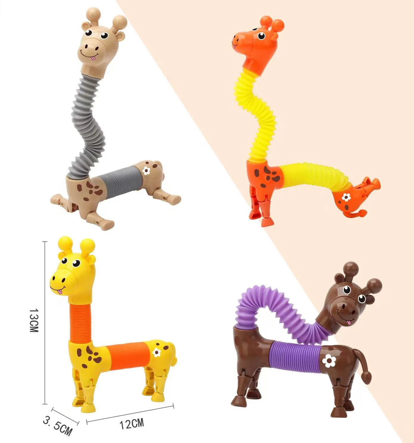 Elastic Lighting Giraffe Fidget Sensory Plastic Magic Pop Tube New ...