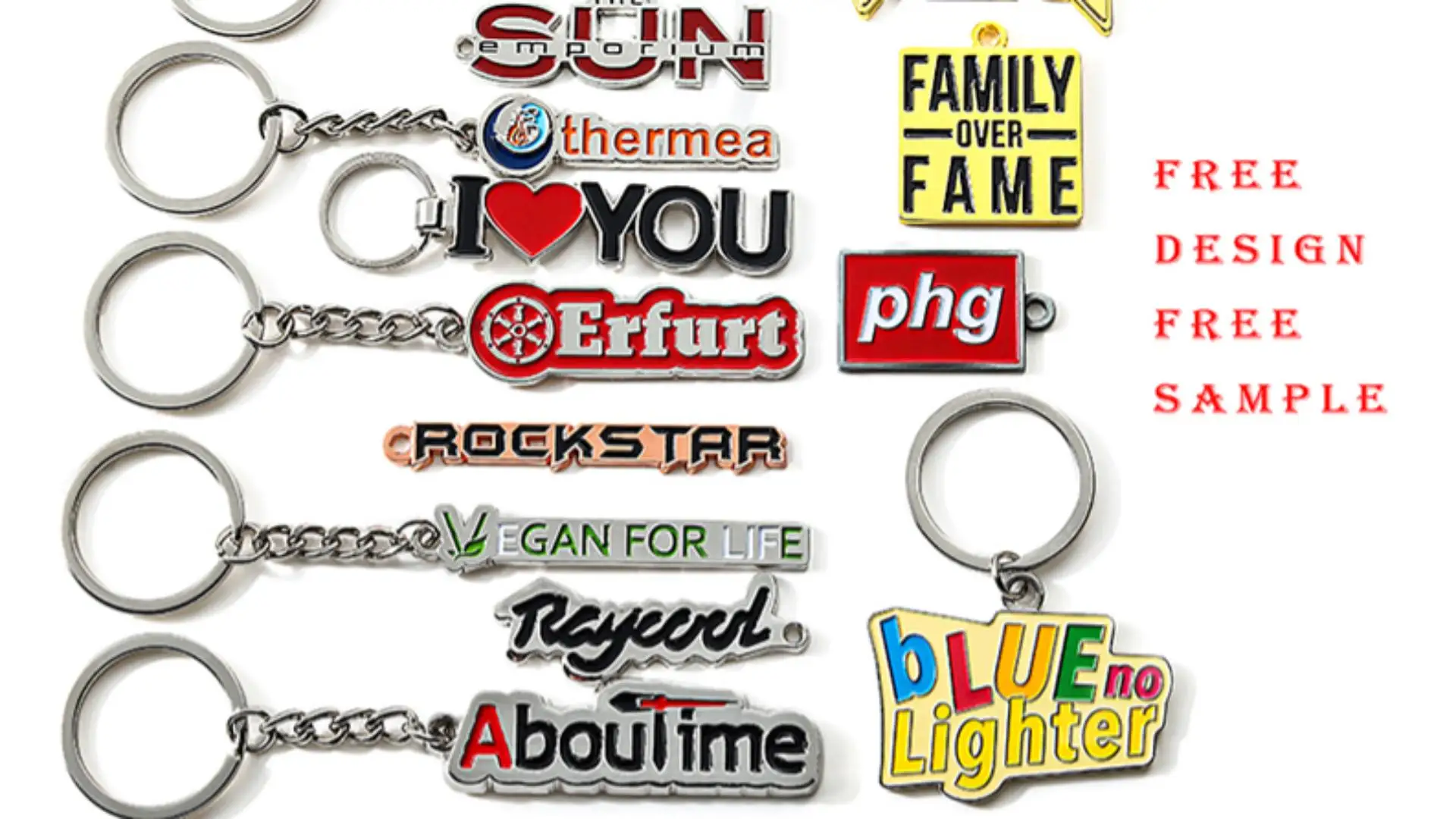 Promotional Keyring Custom 3d Logo Letters Metal Key Chains Llavero ...