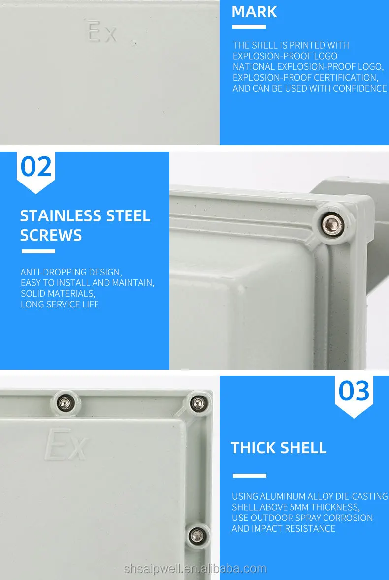 Saipwell Atex Explosion Proof Distribution Box Ip67 Aluminum Waterproof ...
