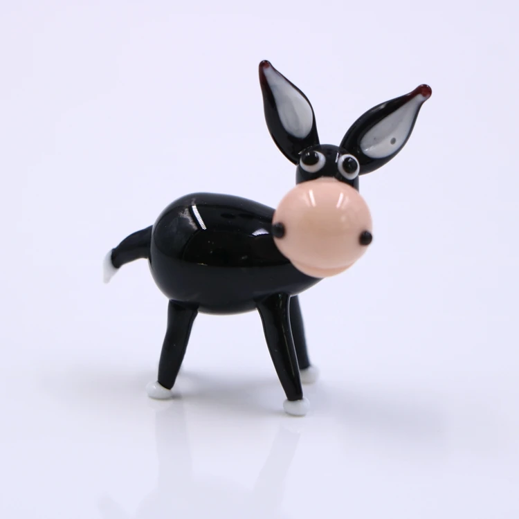 Custom Handmade Murano Lampwork Glass Donkey Figurine